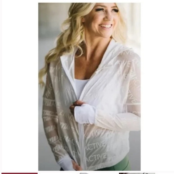 ZYIA | Jackets & Coats | Nwt Zyia Active Womens White Breeze Jacket ...